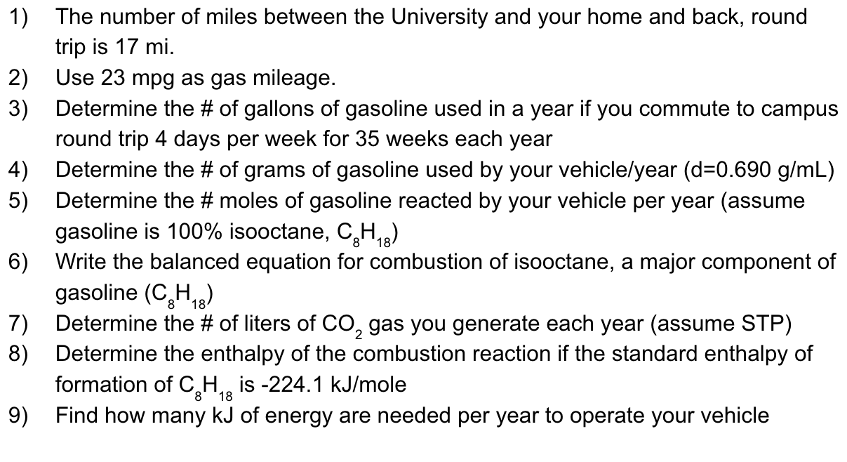 Solved The number of miles between the University and your | Chegg.com