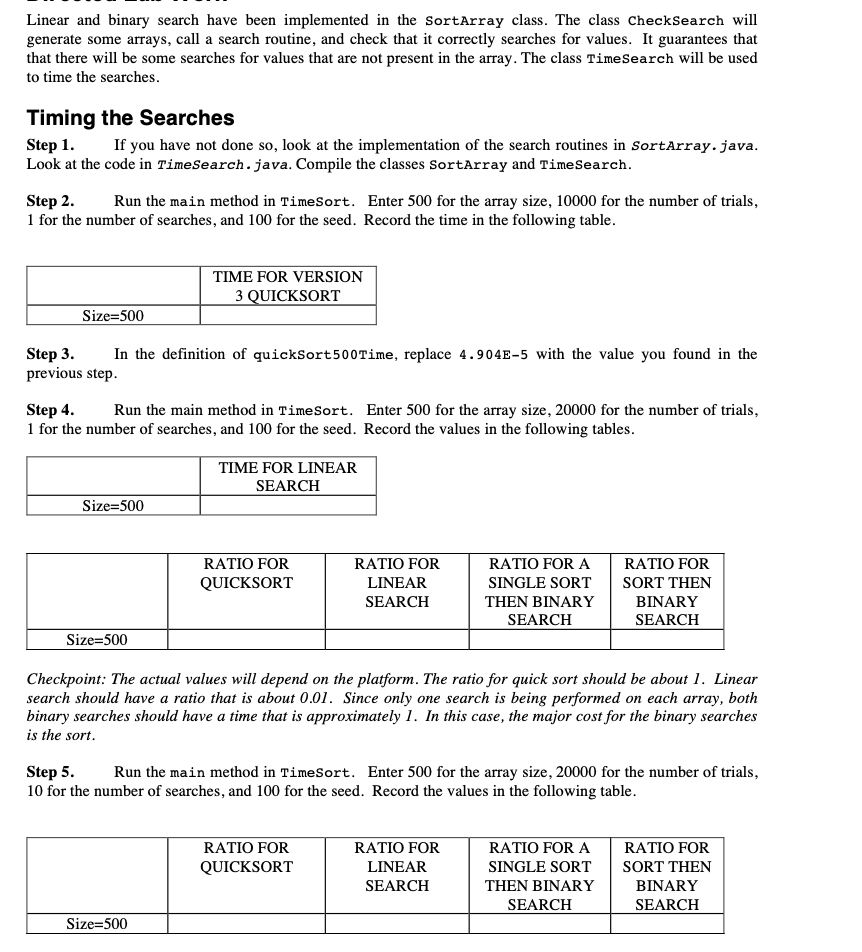 Solved Linear and binary search have been implemented in the | Chegg.com