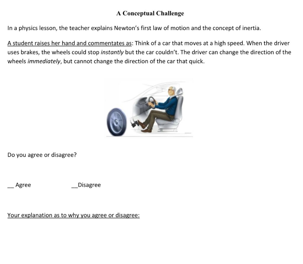 Solved A Conceptual Challenge In a physics lesson, the | Chegg.com