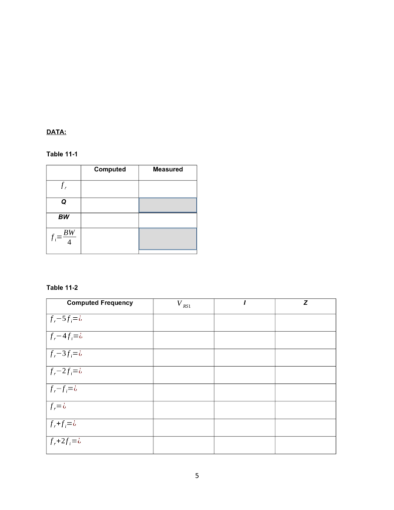 NAME: TECH -156 AC CIRCUITS LAB ASSIGNMENT # 11 | Chegg.com