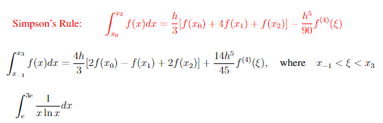 Solved Use Simpson's Rule to approximate the following | Chegg.com