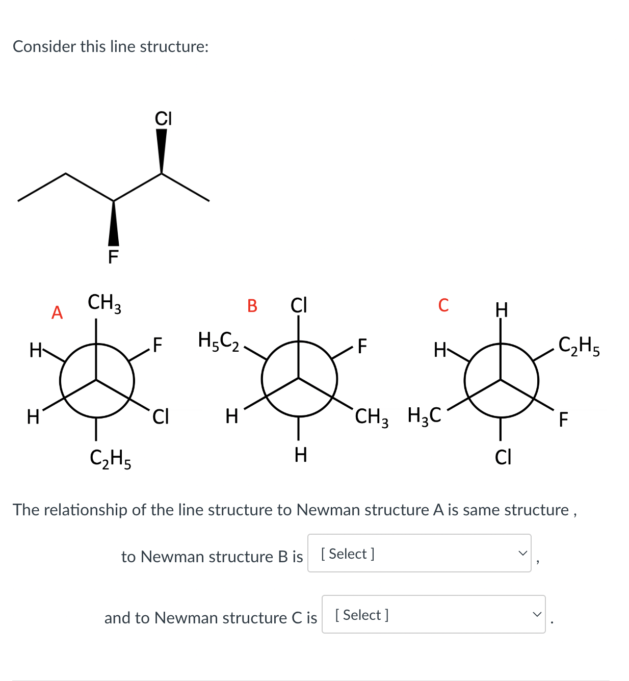 Solved Consider this line structure: The relationship of the | Chegg.com