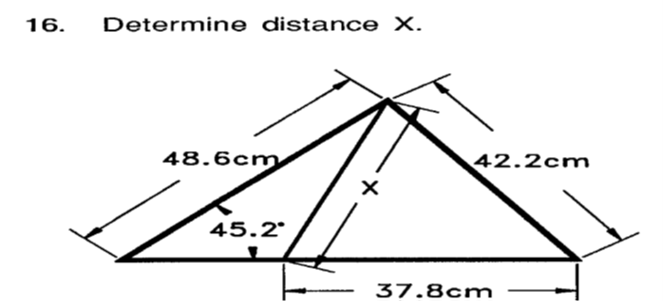 Solved 16. Determine distance ×. | Chegg.com