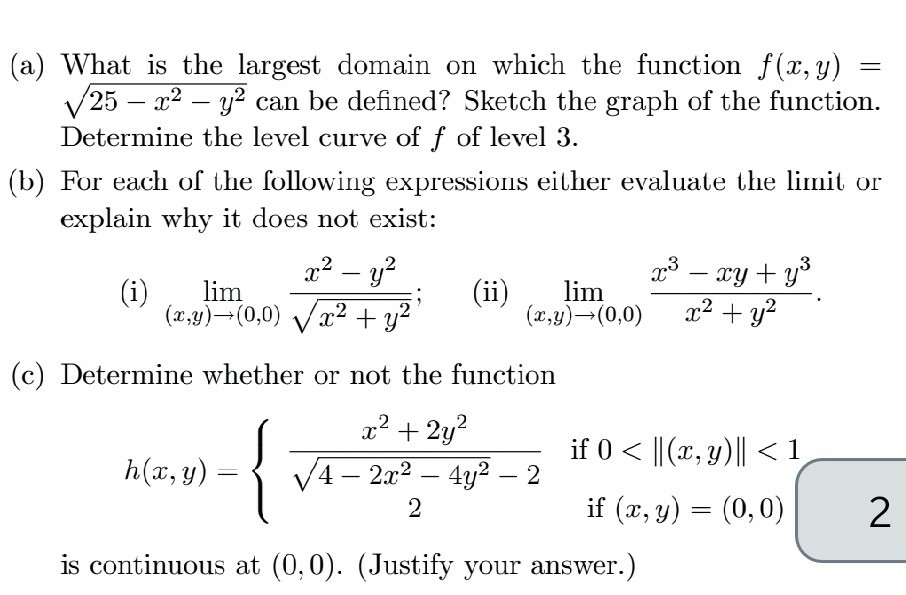 Solved (a) What is the largest domain on which the function | Chegg.com