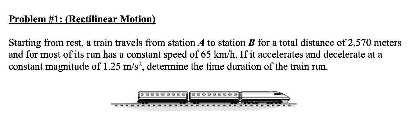Solved Problem #1: (Rectilinear Motion) Starting from rest, | Chegg.com