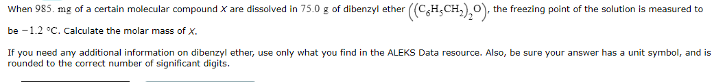 Solved When 985 . mg of a certain molecular compound X are | Chegg.com