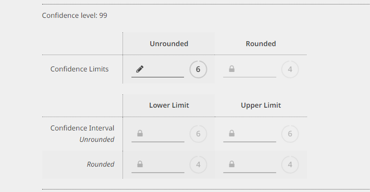 Confidence level: 99\begin{tabular}{cc} Confidence | Chegg.com