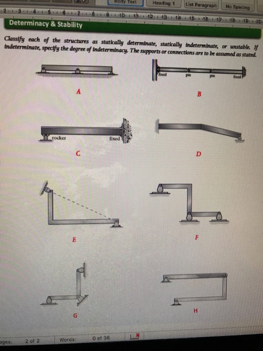 Solved Classify each of the structures as statically | Chegg.com