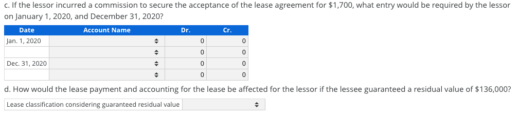 Recording Operating Lease Entries-Lessor On January | Chegg.com