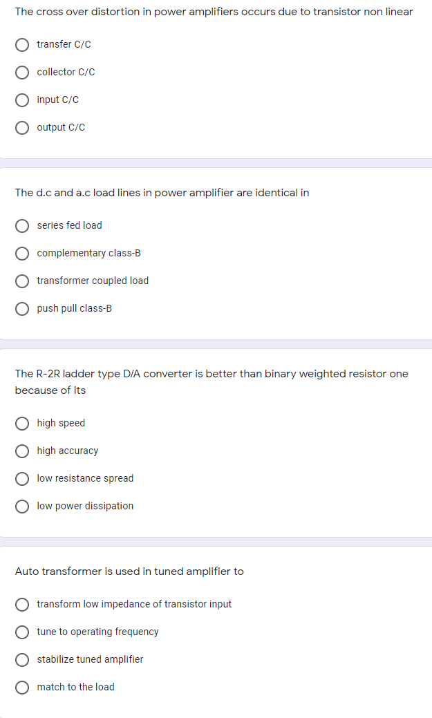 Solved The cross over distortion in power amplifiers occurs | Chegg.com