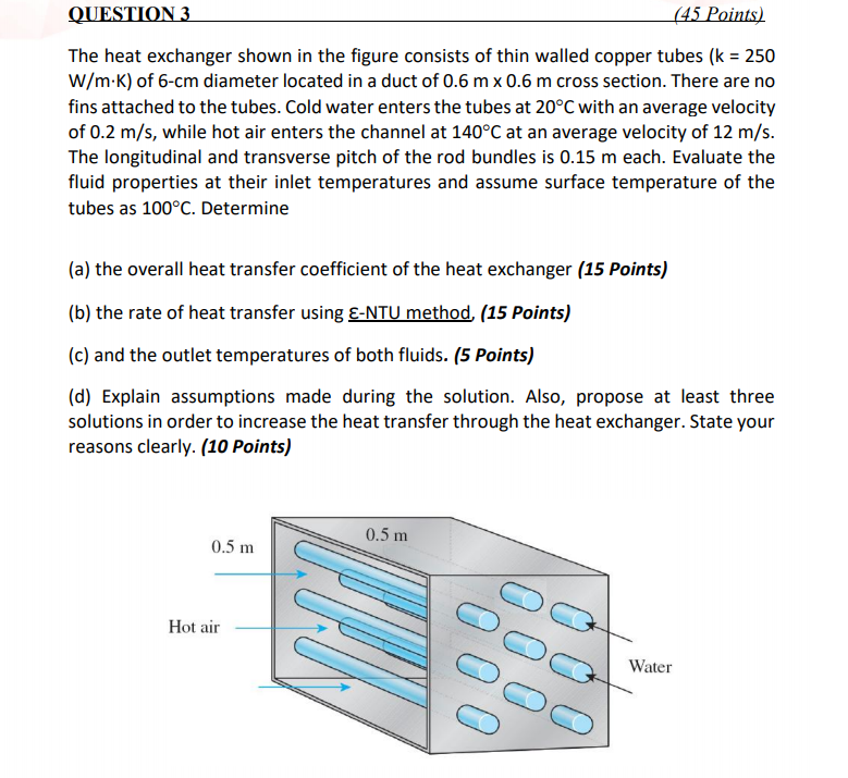 Solved Hot oil at 110°C is to be cooled in a double-tube | Chegg.com