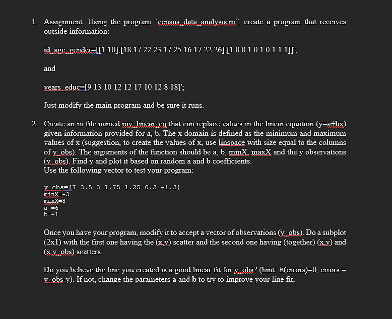 Solved 1. Assignment: Using the program “census data | Chegg.com