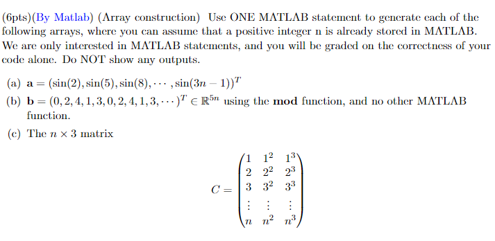 Solved following arrays, where you can assume that a | Chegg.com