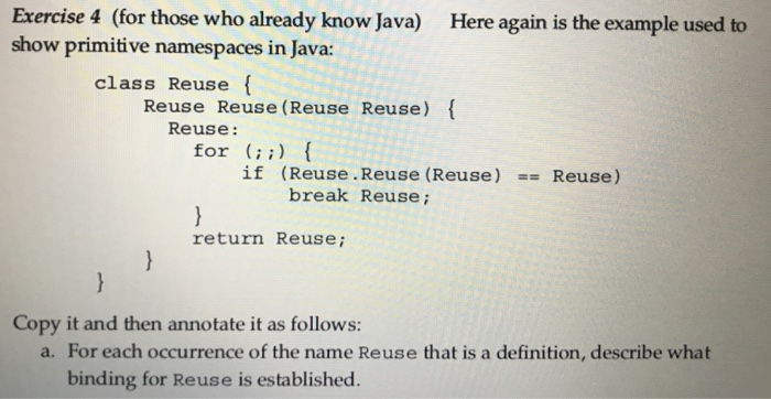 Solved Exercise 4 (for those who already know Java) show | Chegg.com