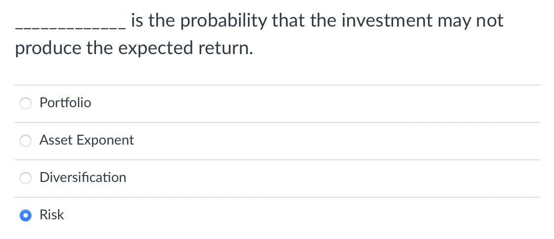 Solved is the probability that the investment may not | Chegg.com