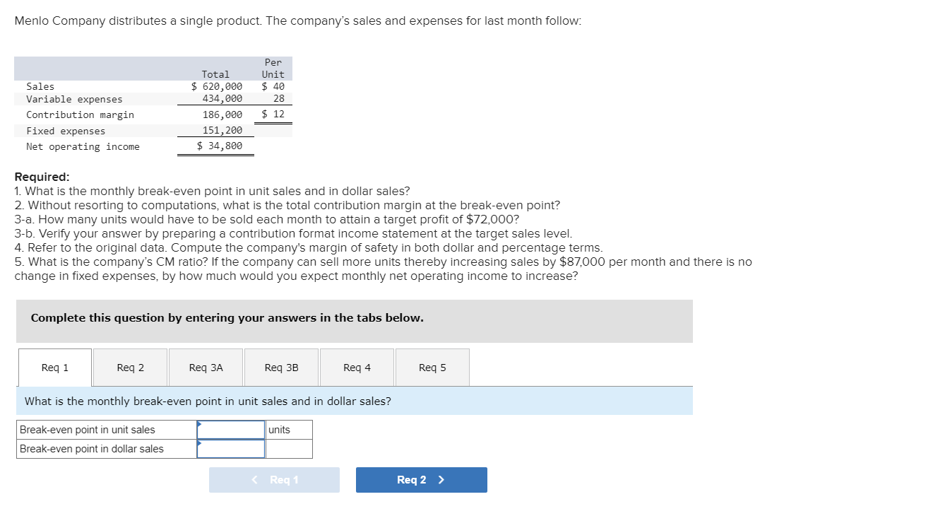 Solved the options for 3B income statement | Chegg.com