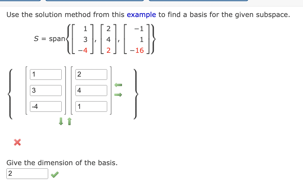 Solved Find a basis for the given subspace by deleting | Chegg.com