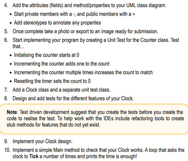 Solved 2. Think about how you want your Clock object to | Chegg.com