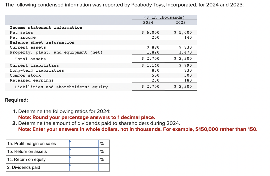 Solved Exercise 4-12 (Static) Statement of cash flows; | Chegg.com