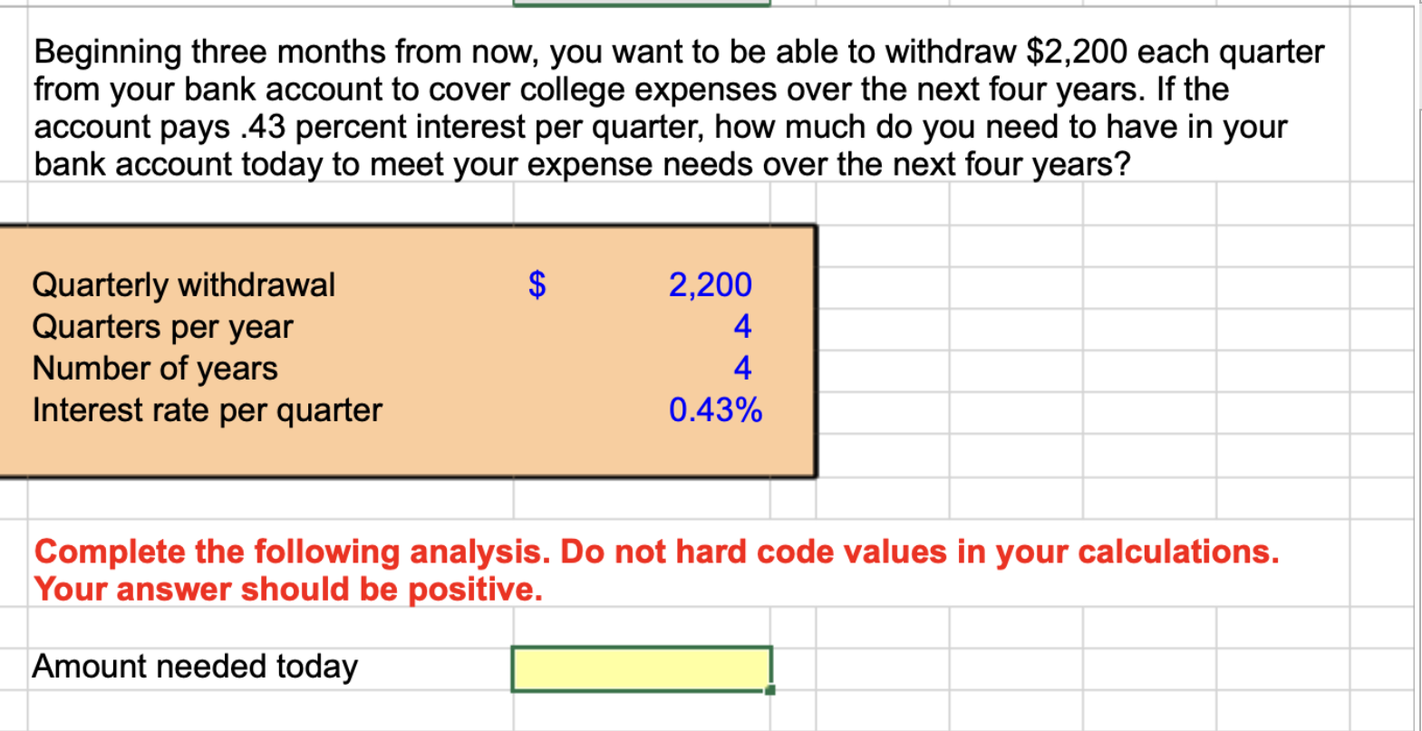 Solved Beginning three months from now, you want to be able | Chegg.com