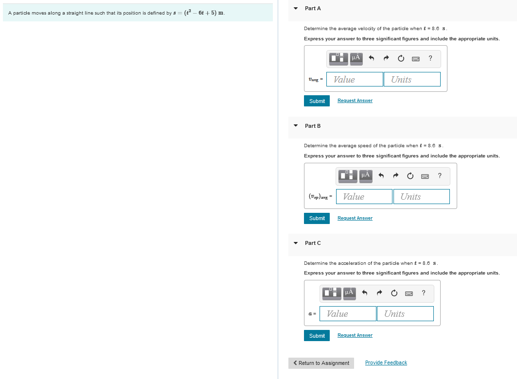 Solved A particle moves along a straight line such that its | Chegg.com