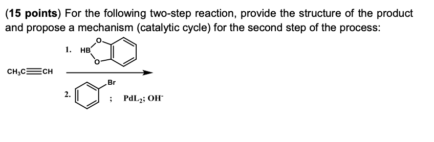 Solved (15 points) For the following two-step reaction, | Chegg.com