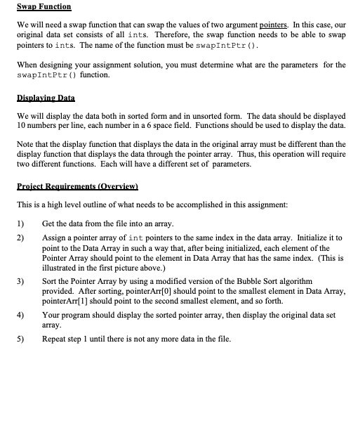 Solved Sometimes we're given an array of data that we need | Chegg.com