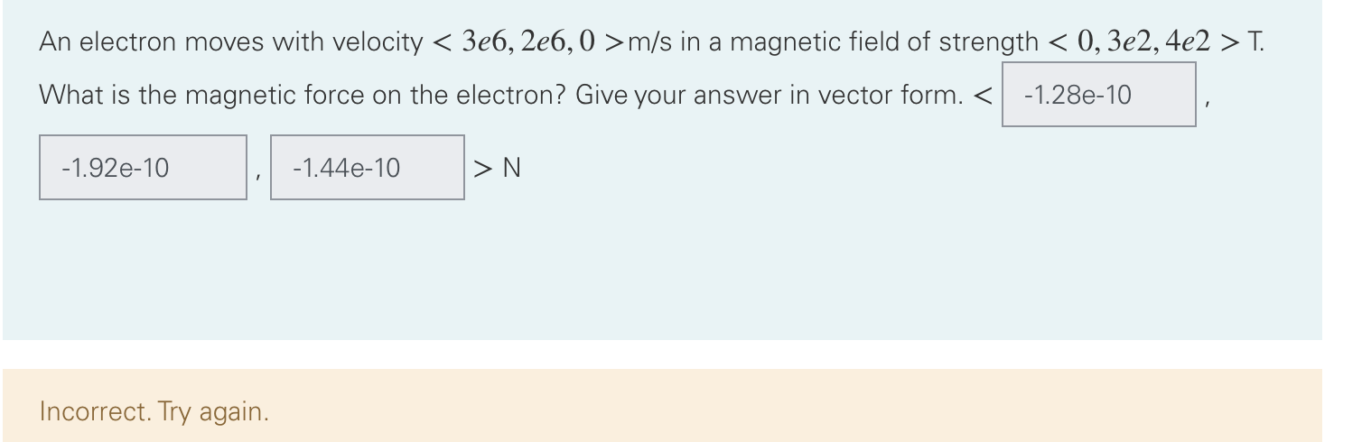 [Solved]: An electron moves with velocity ( mathrm{m}