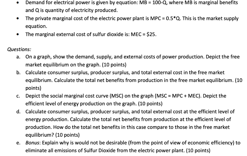 Solved Demand for electrical power is given by equation: | Chegg.com