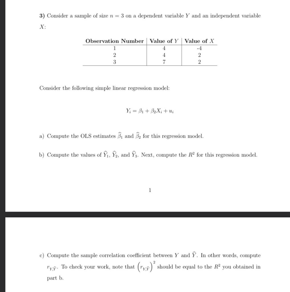 Solved 3) Consider a sample of size n=3 on a dependent | Chegg.com Solved 3) Consider a sample of size n=3 on a dependent | Chegg.com