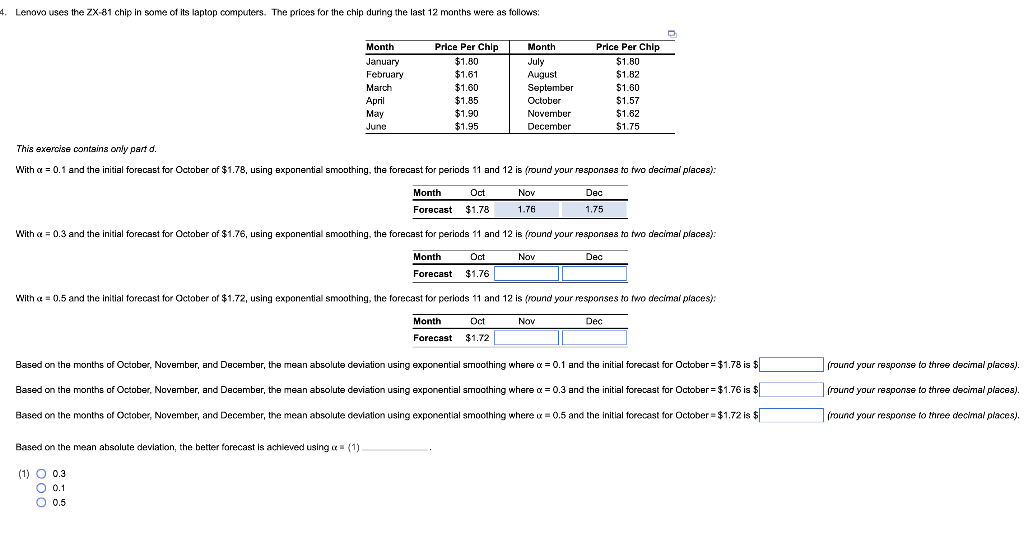 Solved Based On The Mean Absolute Deviation The Better