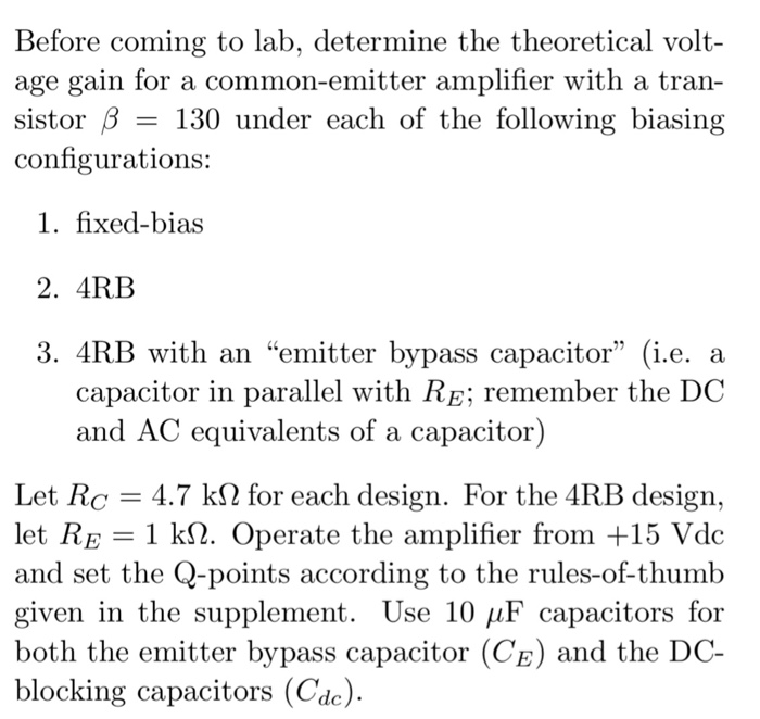 Before coming to lab, determine the theoretical volt- | Chegg.com