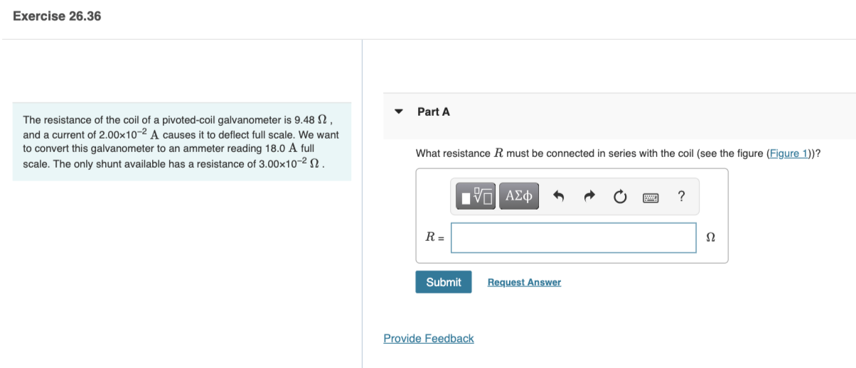 Solved Exercise 26.36 The resistance of the coil of a | Chegg.com