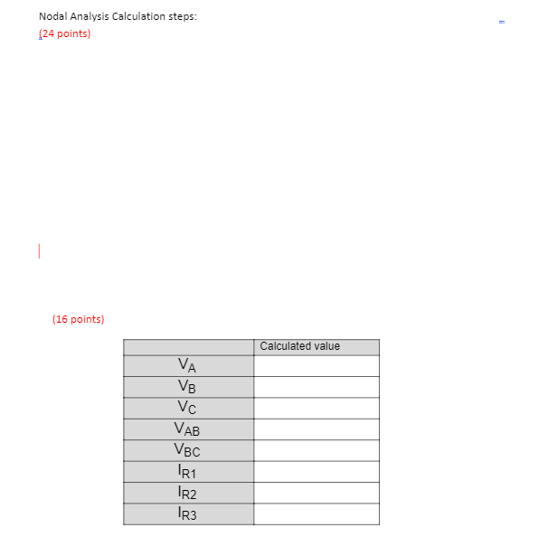 Solved Components Used: Part Values R1 R2 R3 V1 150Ω 200 22 | Chegg.com