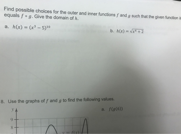 Solved Find possible choices for the outer and inner | Chegg.com