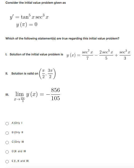 Solved Consider the initial value problem given as | Chegg.com