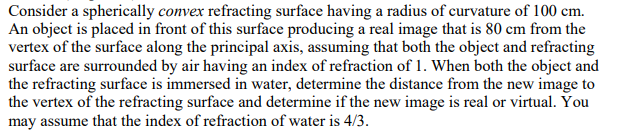 Consider A Spherically Convex Refracting Surface