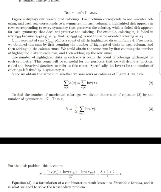 BURNSIDE'S LEMMA Figure 4 displays our overcounted | Chegg.com