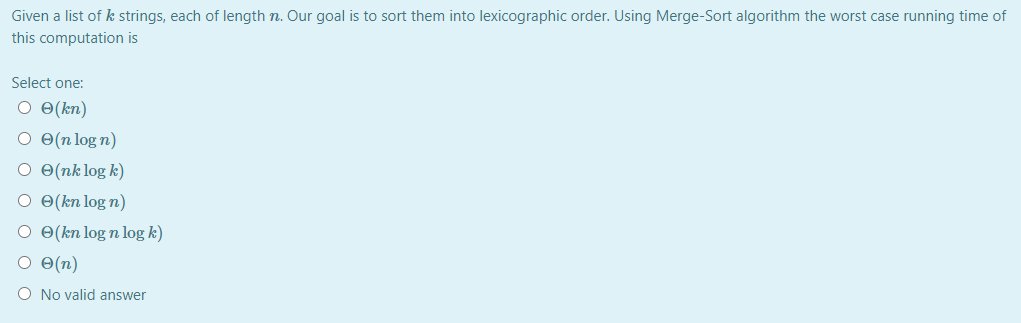 Solved An in-place algorithm is an algorithm that uses, | Chegg.com