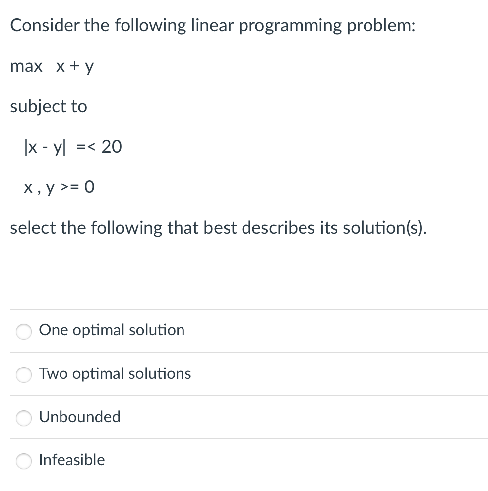 Solved Consider the following linear programming problem: | Chegg.com