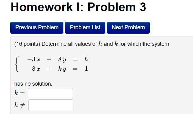 Solved Homework I Problem 3 Previous Problem Problem List 2065