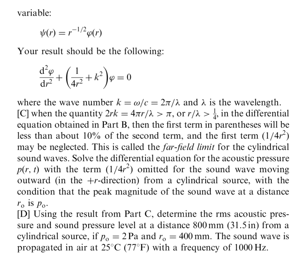 Solved 4-1. The one-dimensional wave equation in cylindrical | Chegg.com