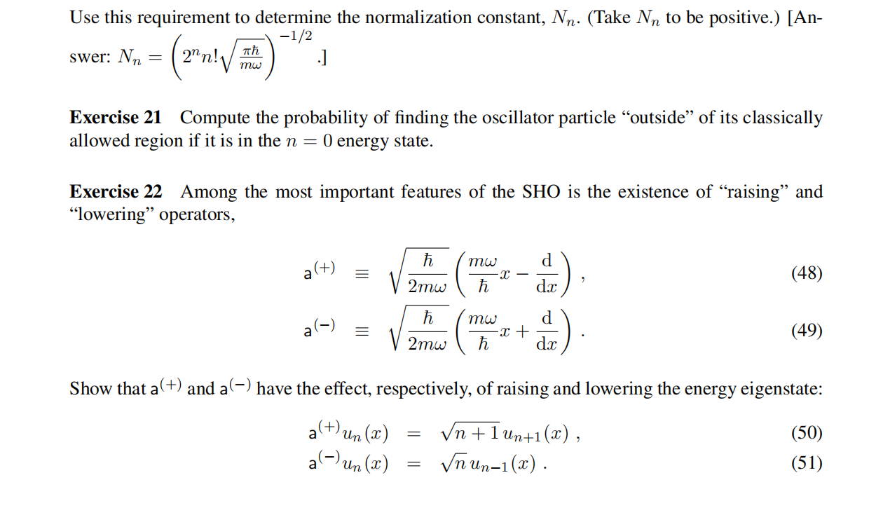 Solved (Hm, Hn) = | 1 2.2.3 Recursion relations Exercise 16 | Chegg.com