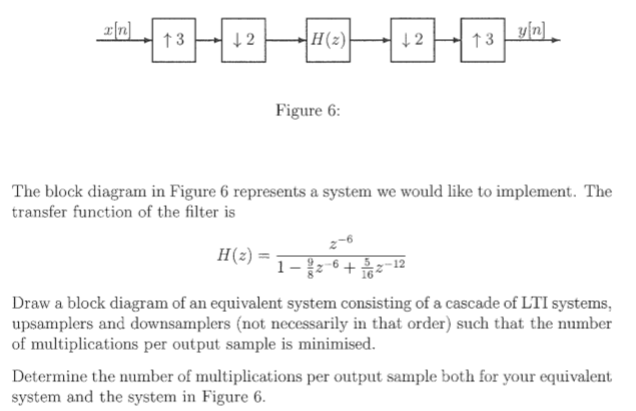 Solved Figure 6: The block diagram in Figure 6 represents a | Chegg.com