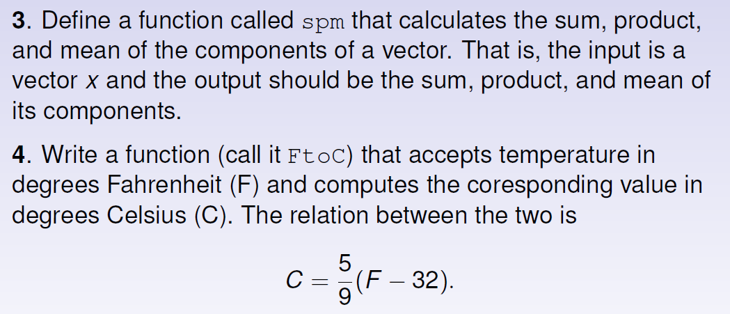 Solved 3. Define a function called spm that calculates the | Chegg.com