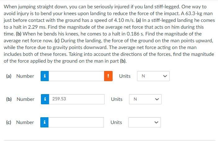 Solved When jumping straight down, you can be seriously | Chegg.com