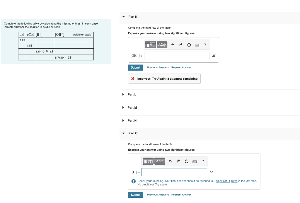 Solved Complete the following table by calculating the | Chegg.com