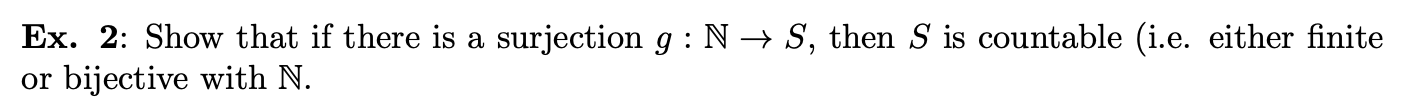 Ex 2 Show That If There Is A Surjection G N→s Then