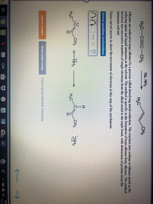 Solved Na, NH3 CH3 H3C Alkynes are reduced to trans alkenes | Chegg.com