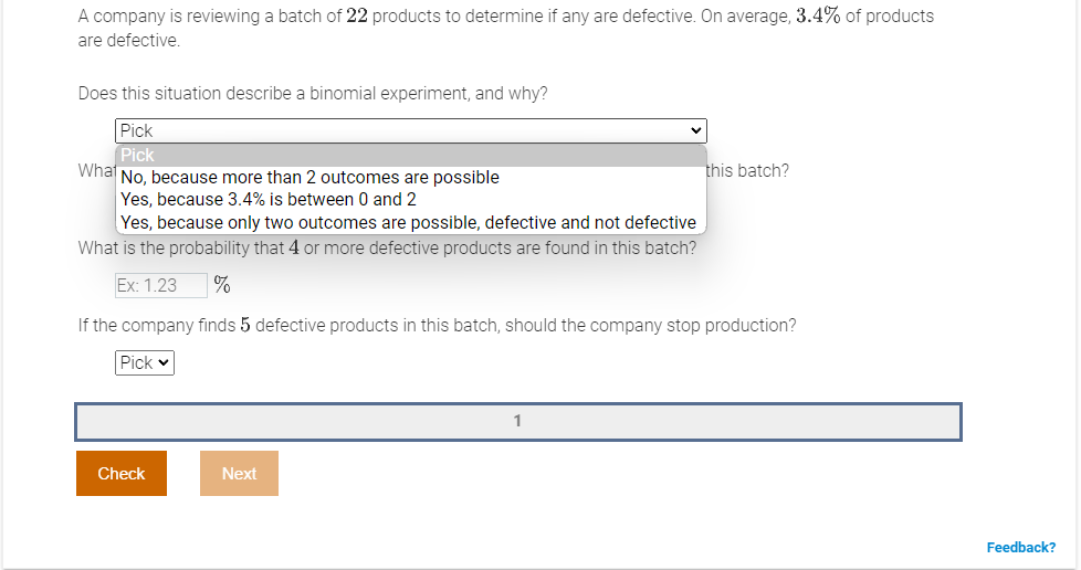 Solved A company is reviewing a batch of 22 products to | Chegg.com